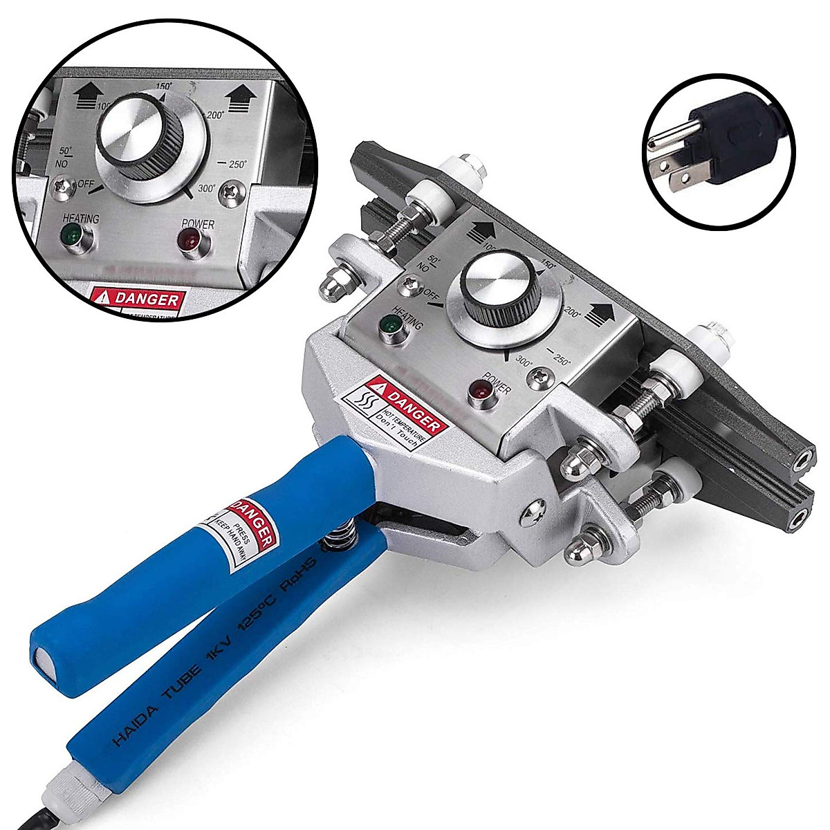 VOTOER FKR-200 8" Hand Held Crimp Heat Sealer Bag Machine Tool Aluminum Foil Kraft (8 Inch Sealing Length)