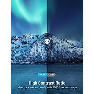 Paris Rhône Ultra Short Throw Laser Projector, 4K UHD Laser TV with HDR 10, 150 inches Display, 2000 ANSI Lumens, Integrated 50W Speakers with DTS and Dolby, MEMC, Smart Home Theater for Movies