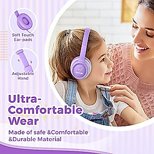 vinamass Kids Headphones, Ear Headphones for Kids, Wired Headphones with Safe Volume Limiter 85dB, Adjustable and Flexible for Kids, Boys, Girls,Suit for School Classroom Students Teens Children…