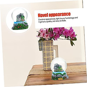 NOLITOY 1pc Great Wall Crystal Ball tablescape Decor Christmas Ornaments Chinese Decor Clear Snow Globe Crystal Snow Globe Nativity Snowglobe Tourist Attractions Crystal Ball Water Desktop