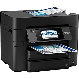 EpsonWorkforce Pro WF-4833 Color Inkjet Printer - Wireless All-in-One, Print, Scan, Copy, Fax - Ethernet, 25ppm, Auto 2-Sided Printing, 50-Sheet ADF - High Productivity Quality, Nowco Cloth