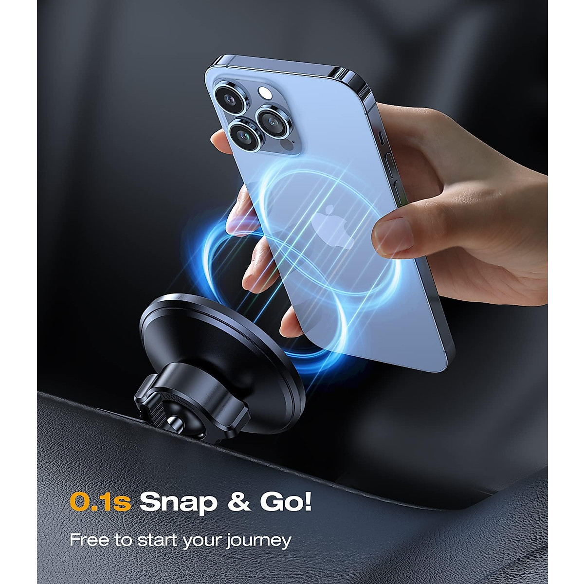 VICSEED for MagSafe Car Mount Vent,【Fluorescence Design】【Strong Magnet Power】 Stable Magnetic Phone Holder for Car, Hands Free Magnet Car Phone Holder Mount for iPhone 15 Pro Max 14 13 12 Samsung