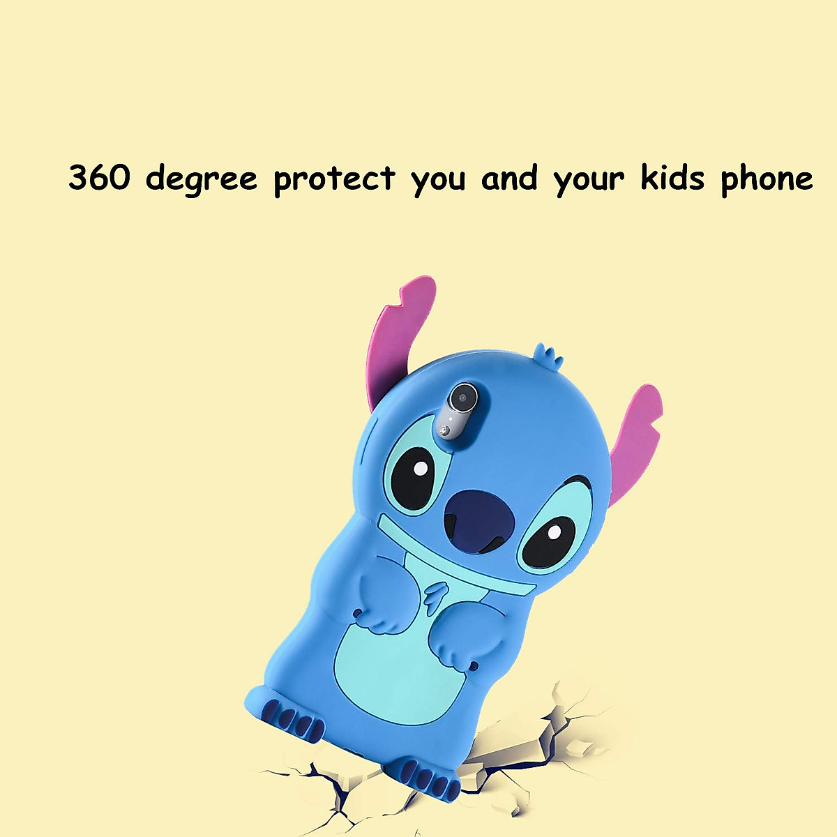 FINDWORLD Cases for iPhone XR Case, Lilo Stitch Cute 3D Cartoon Unique Soft Silicone Animal Rubber Character Shockproof Anti-Bump Protector Boys Kids Girls Gifts Cover Housing Skin for iPhone XR 6.1”