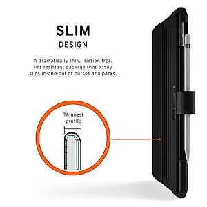 URBAN ARMOR GEAR UAG Designed for iPad 10.2 Case Black, 9th Generation 2021, 8th Gen 2020, Rugged Heavy Duty Protective Durable Folio Cover & Kick Stand, w/Pencil Stylus Holder, Metropolis Series