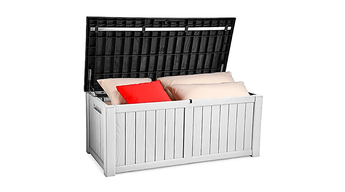 YITAHOME 120-Gallon Waterproof Deck Box for Outdoor Storage