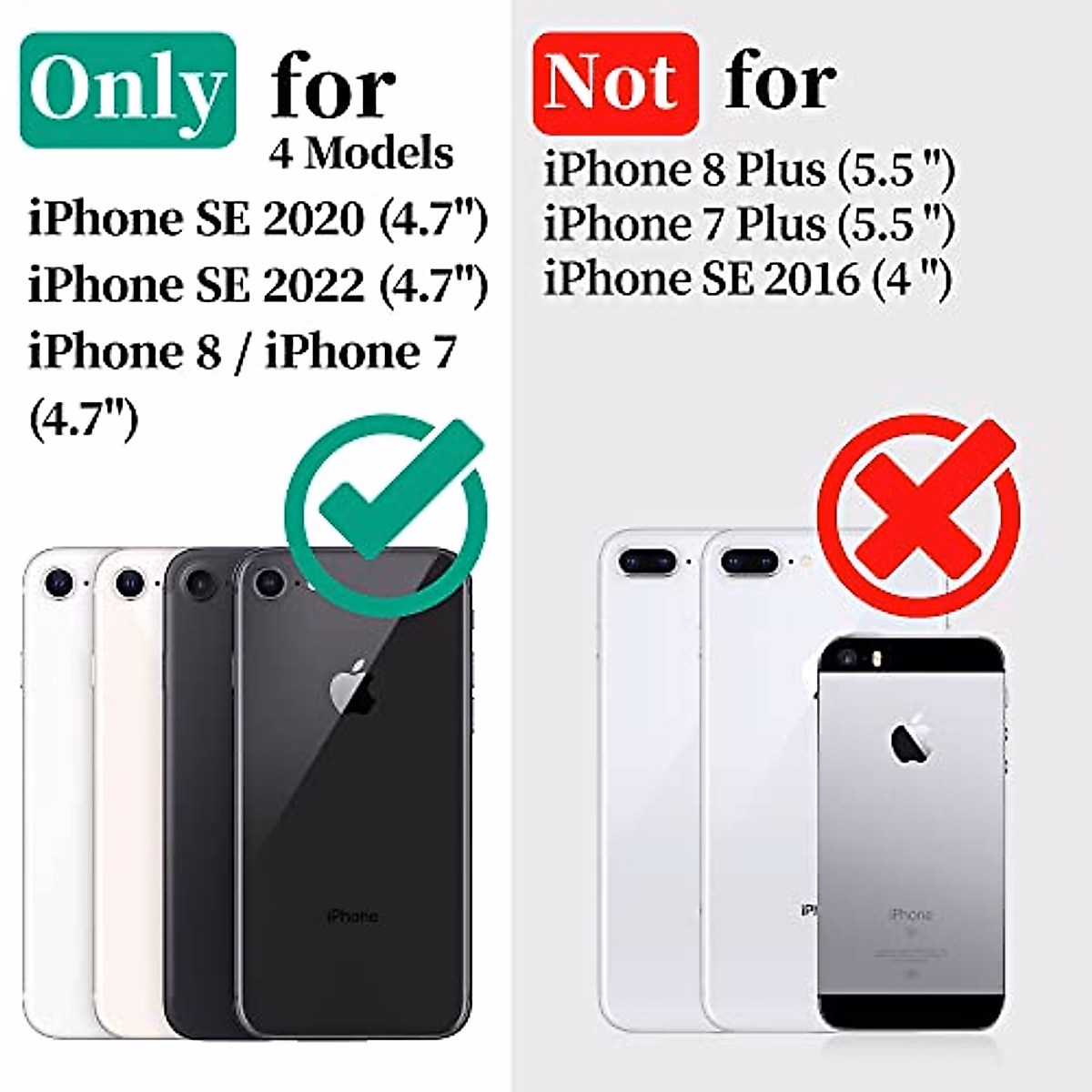 Cozycase Waterproof Case for iPhone SE 3rd 2022/iPhone SE 2nd 2020/iPhone 7/8 - Shockproof Full Body Rugged Sealed Case with Built-in Screen Protector Waterproof Case for iPhone SE3/SE2/7/8 (Black)