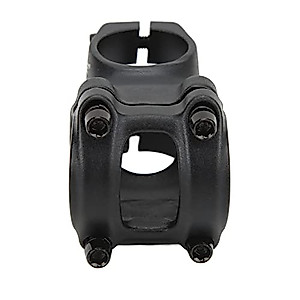 Demeras Bike Stem Riser, Bike Handlebar Stem Aluminum Alloy Hollow Design Wear Resistant Black for Mountain Bike for Road Bike