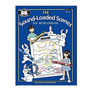 Super Duper Publications | 134 Sound-Loaded Scenes for Articulation: 20 Sounds plus Blends Book | Educational Learning Resource for Children