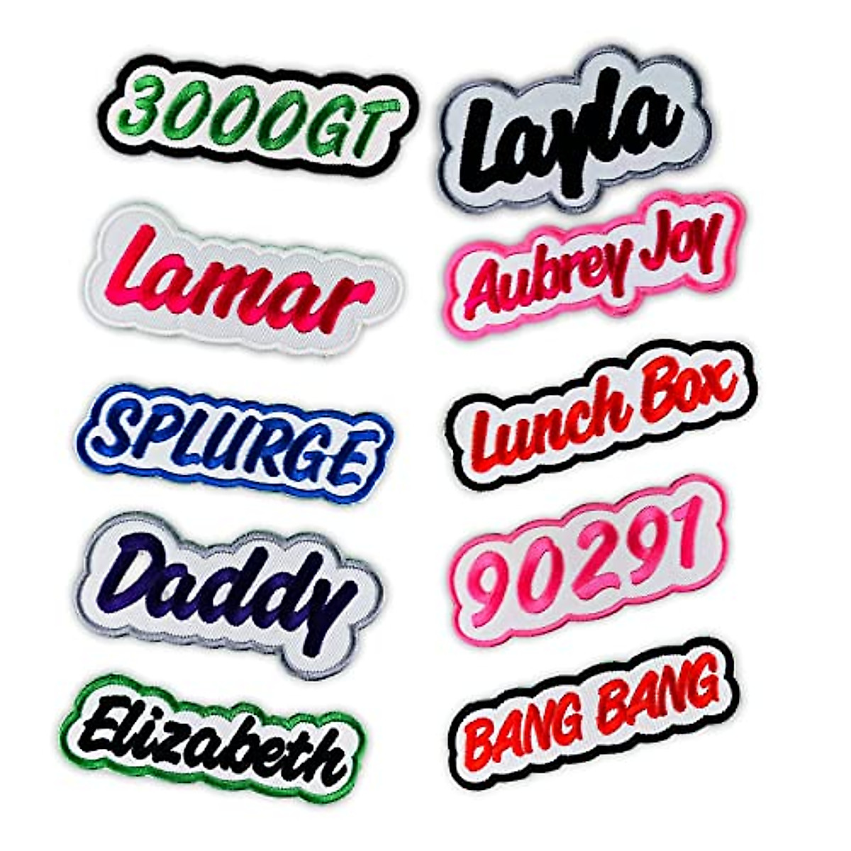 Unique Freehand Border Alphabet Patch Embroidered Iron On/Sew On Personalised