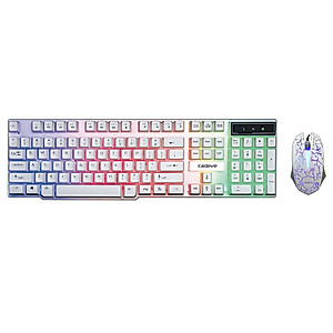 CADEVE-9122 LED Backlit Wired Gaming Keyboard and Mouse Combo, Mechanical Feeling/Gaming Experience