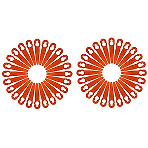 Chuancheng 48pcs Plastic String Trimmer Head Blades Replacement for Stihl PolyCut 2-2 4008 007 1000 Lawnmower Weed Eater Blades Grass Cutter Tools