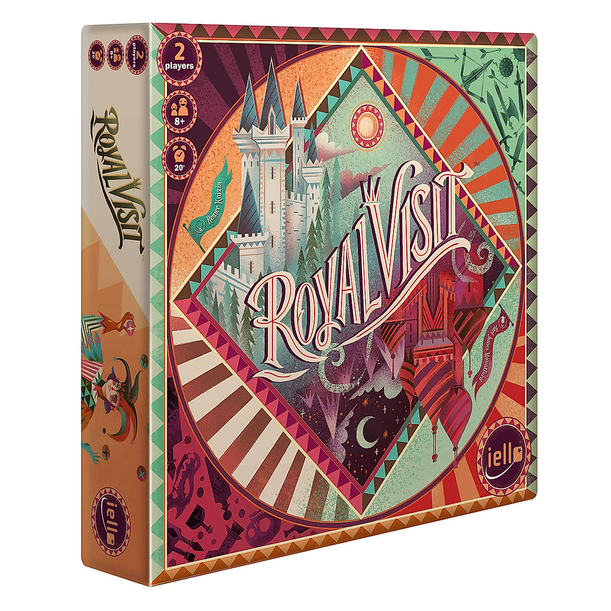 IELLO: Royal Visit, Strategy Board Game, Bring The King to Your Castle, Become a Legend in The Valley, Made for 2 Players, for Ages 8 and Up