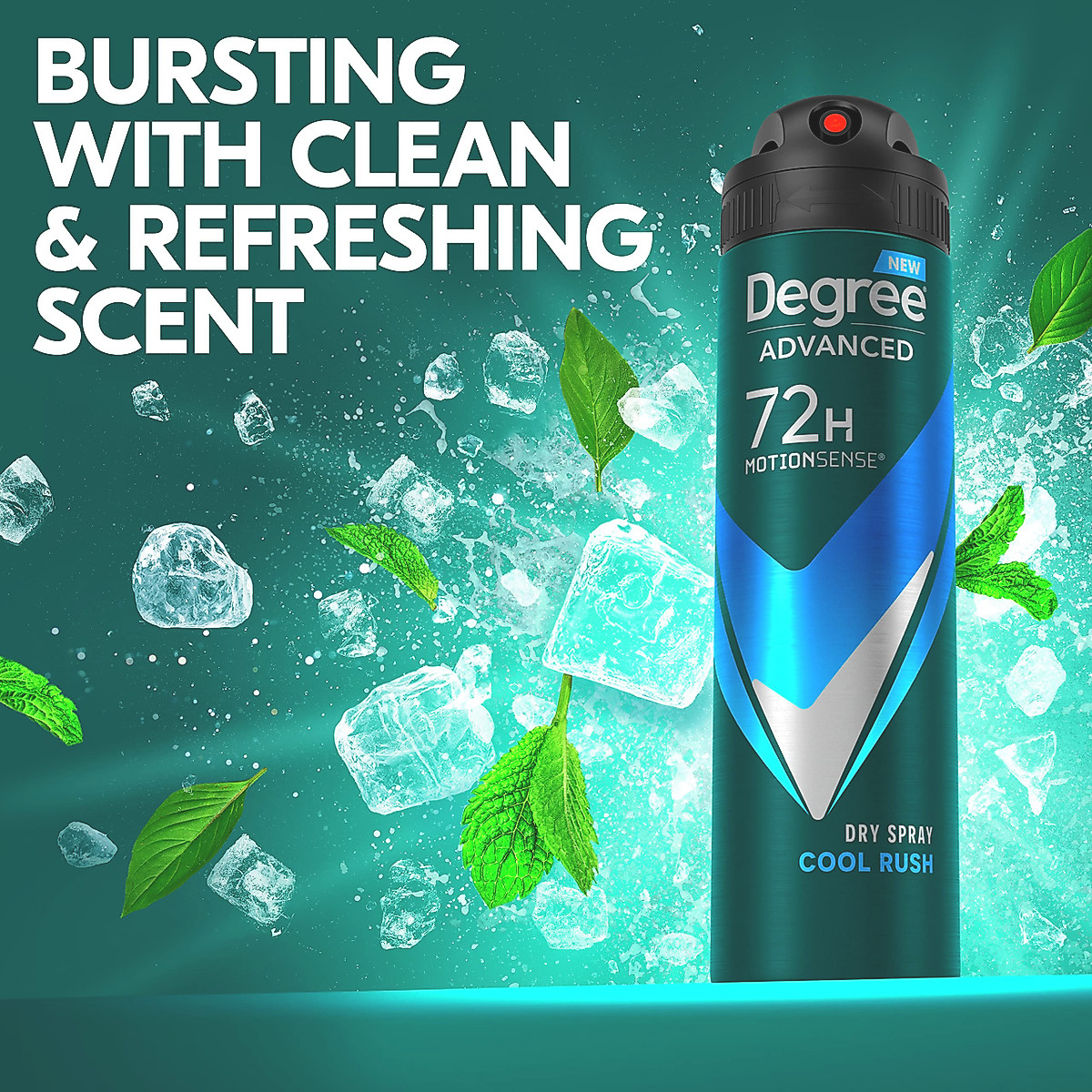 Degree Men Antiperspirant Deodorant Dry Spray Cool Rush 3 count Deodorant for Men With MotionSense Technology 3.8 oz