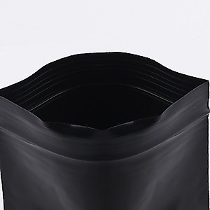 100PCS Black Polyethylene Flat Zip Closure Bags 4x5cm (1.5x1.9")
