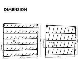 HAITRAL 2 Set of Thread Holders Wall-Mounted,54-Spool and 32-Spool Thread Organizer with Hanging Hooks,Metal Thread Rack for Mini Sewing Threads/Jewelry/Quilting/Embroidery