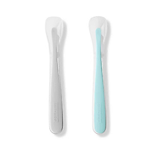Skip Hop Baby Spoons, Easy-Feed, 2 Pack, Grey/Soft Teal (Discontinued by Manufacturer)