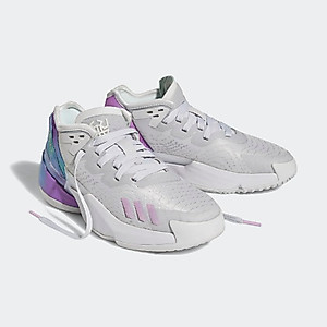 adidas D.O.N. Issue 4 Basketball Shoe, Dash Grey/Bliss Lilac/Grey, 6 US Unisex Big Kid
