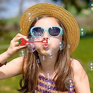 uoyoi Strawberry Party Favors,24Pcs Strawberry Bubble Wands for Kids,Sweet Berry Bubble Wand for Strawberry Birthday Party Supplies,Pinata Baby Shower Goodie Bag Stuffers Gift