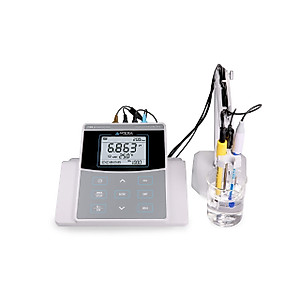 Apera Instruments, LLC-AI533 PC820 Precision Benchtop pH/Conductivity Multiparameter Meter Kit with Highest Accuracy ±0.002 pH and ±0.5% F.S, up to 5-Point Auto. Calibration