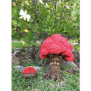 GlitZGlam Fairy Garden Miniature Tree: Mrs. Rose The Pink Rose Tree of Azar (9 Inch Tall) for The Garden Fairies and Gnomes - from The Beautiful Azarian Collection. A Fairy Garden Accessory