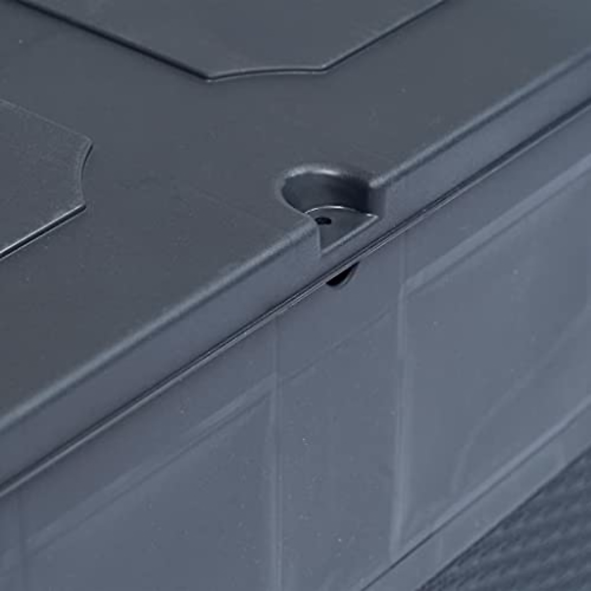 Canditree 84.5 Gallon Patio Storage Box, Storage Container Plastic for Garden, Poolside, Indoor/Outdoor Storage 46.9" X 18.1" X 23.6" Anthracite