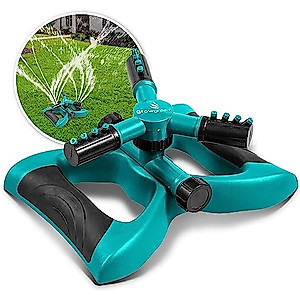 GrowGreen Sprinklers for Yard, Rotating Lawn Sprinkler, Sprinklers for Yard Large Area, Powerful and Even Watering for Lawns and Gardens, Water Sprinkler