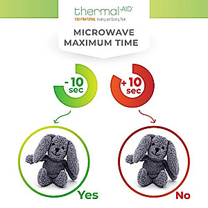 Thermal-Aid Zoo - Mini Microwavable Stuffed Animal - Plush Toy and Hot Cold Pack - Baxter The Bunny - 3.15 x 2.6 x 9.3 in