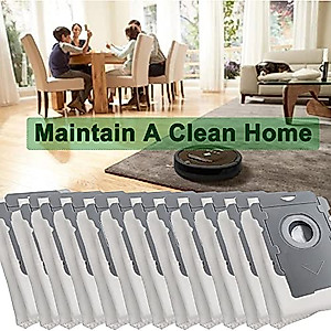 HUAPX 12Pack Vacuum Bags Replacement for Roomba i&s&j Series i3,i3+(3550),i4,i4+(4552),i6,i6+(6550),i7, i7+,j7, j7+(7550),i8+(8550),s9,s9+(9550) Vacuum with Automatic Dirt Disposal Bags(12Pack)