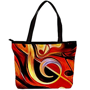 TFCOCFT Purses for Women, Tote Bag, Bags for Women, Womens Handbags, red music notes pattern