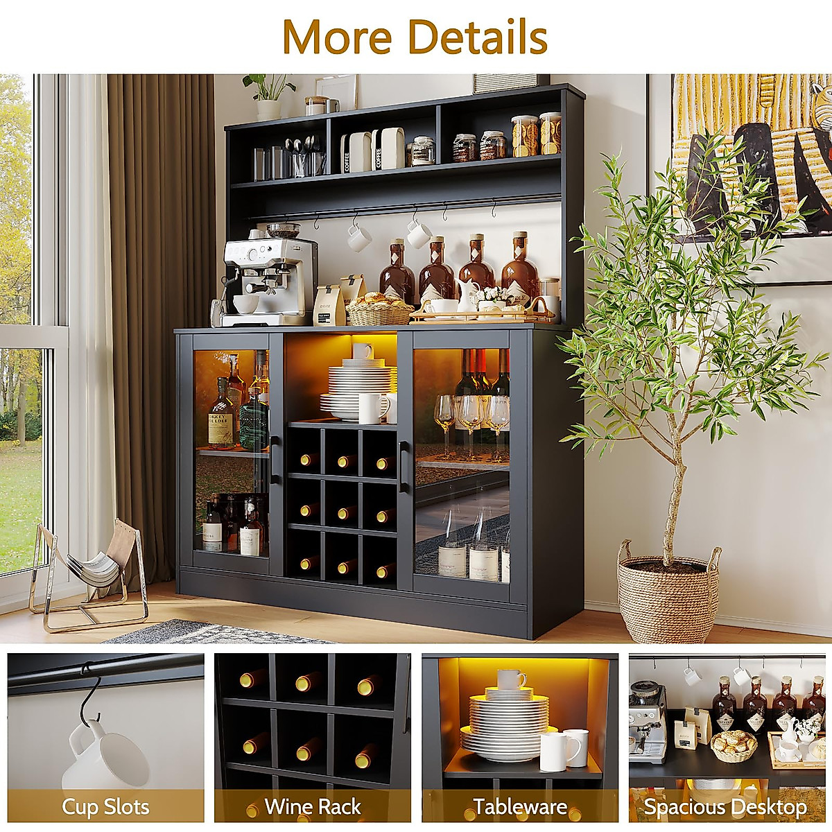 GarveeHome AA0010-1 Wine Racks, Black