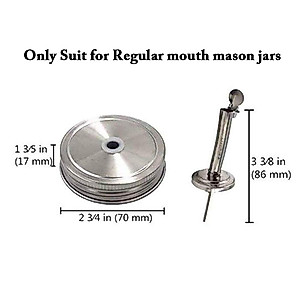 Mason Jar Liquor/Oil Pour Spout Dispenser, Sprouting Mason Jar Lid,Shaker Lid Shaker Dry Rub Lid - Cocktail, Mix Spices, Dredge Flour, Sugar Pack of 6