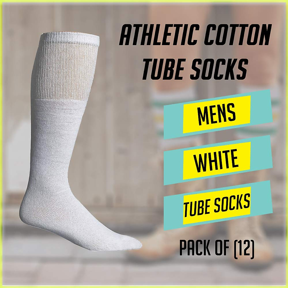 Yacht & Smith Men's & Women's Wholesale Bulk Cotton Tube Socks, Referee Style, by SOCKS'NBULK