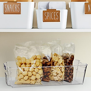 Okuna Outpost Clear Plastic Freezer Organizers, Breastmilk Storage Containers (14.5 x 4 x 3.75 In, 2 Pack)