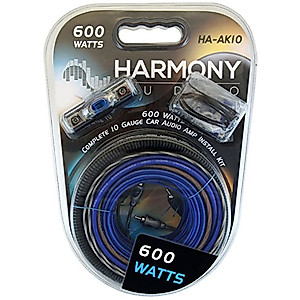 HA-R68 Compatible with Ford F-250/350/450/550/650/750 99-04 Rhythm Series 5x7" 6x8" Replacement 225W Speakers, HA-A400.4 Alloy 4-Channel 800W Speaker Sub Amp and HA-AK10 Gauge 600W Amp Install Kit