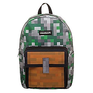 Minecraft Squares Allover Print Backpack Bookbag One Size