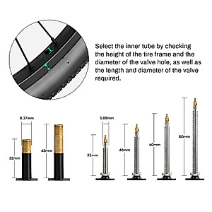 2-PCS 20x3.0 Heavy Duty Fat E-Bike Tire Tubes 20 X 3.0/3.50 AV32mm Scharder Valve (76/89-406) Inner Tubes Compatible with 20 X 3 20 X 3.30 20 X 3.50 Bike Bicycle Fat Tire Tubes