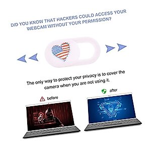 SOLUSTRE 3pcs Slide Camera Ultra- and Webcam Smartphone Pattern Cartoon Your Tablet Flag Lens Thin Lovely for Cover Privacy Shutter Heart Notebook Cell Protects Phone Slider Computer US