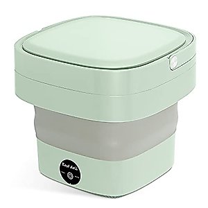 Portable Washing Machine with Effective Steri-lizing Function, Foldable Mini Small Washer for Baby Clothes, Underwear or Small Items, Suitable for Apartment, Laundry, Camping, RV, Travel (110V-240V)