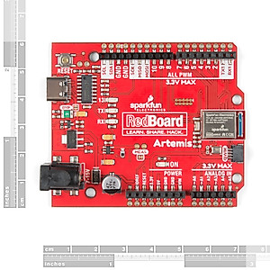 SparkFun RedBoard Artemis Machine Learning Development Board Includes BLE One megabyte of Flash USB-C connector Qwiic I2C MEMS microphone Compatible with Arduino IDE Run TenserFlow models R3 footprint