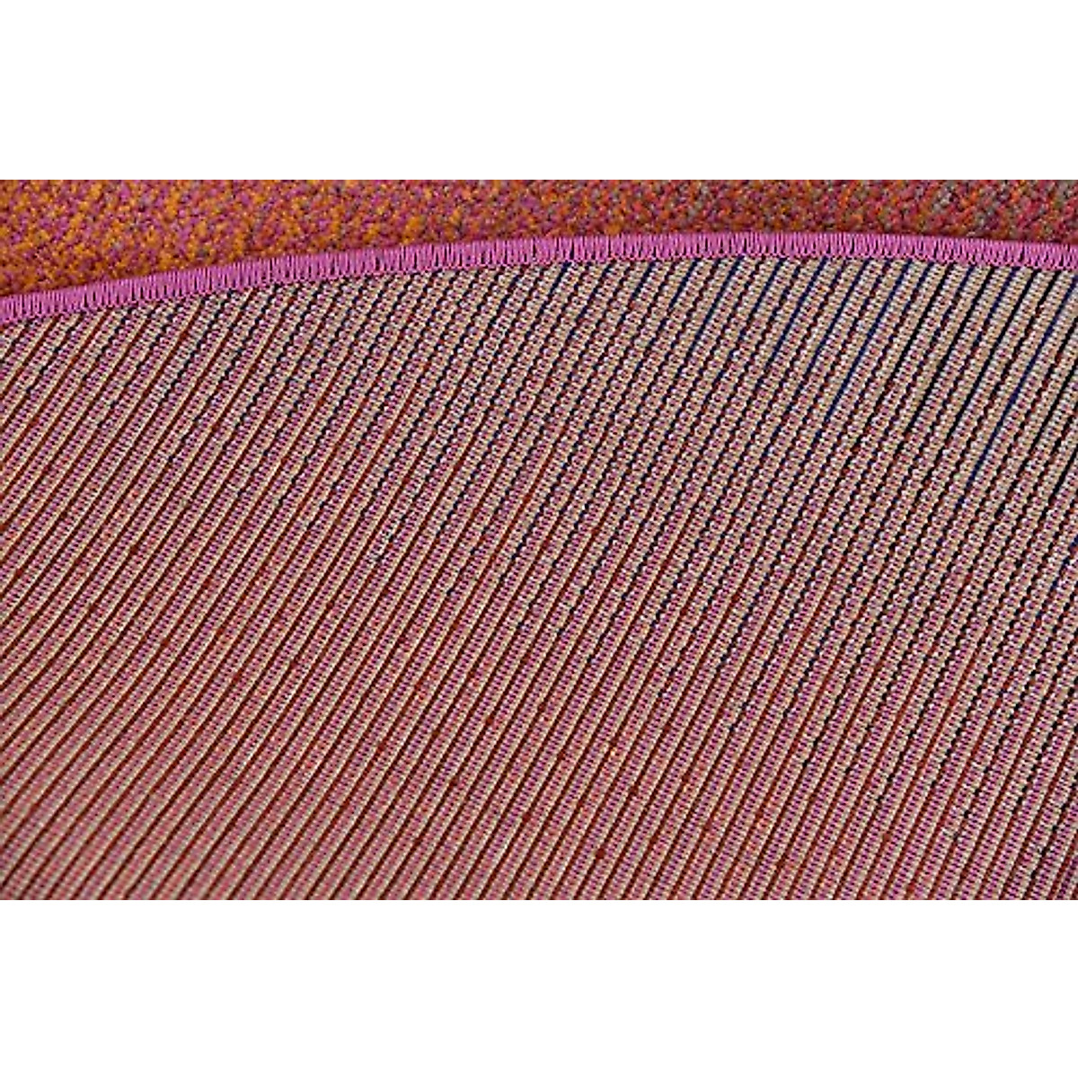 Unique Loom Estrella Collection, Gradient, Sunset, Abstract, Bright Colors Area Rug, 6' 1" x 6' 1", Pink/Gold