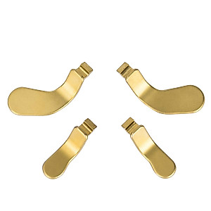 4 PCS Metal Paddles, Stainless Steel Hair Trigger Locks Replacement Parts for Xbox One Elite Controller Series 2 (Gold)
