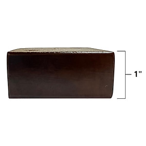 Elegent Upholstery Short Low Profile Wood Square Sofa Furniture Legs 1" Inch Height - Set of 4