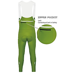 CEROTIPOLAR Thermal Fleece Cycling Tights, Bibs Tights, Bike Bibs Pants for Fall and Cold Winter