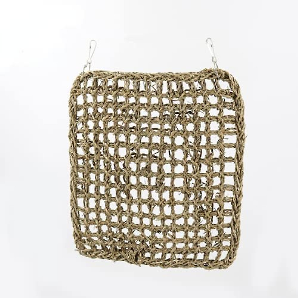 Bird Foraging Wall Toy Parrot Chewing Hanging Hook Toys Woven Climbing Hammock Mat Bird Climbing Net Climbing Cotton Rope Net Hanging Bird Climbing Rope (Large)