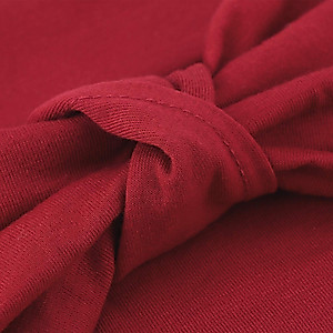 DRESHOW 4 Pack Turban Headbands for Women Wide Vintage Head Wraps Knotted Cute Hair Band Accessories