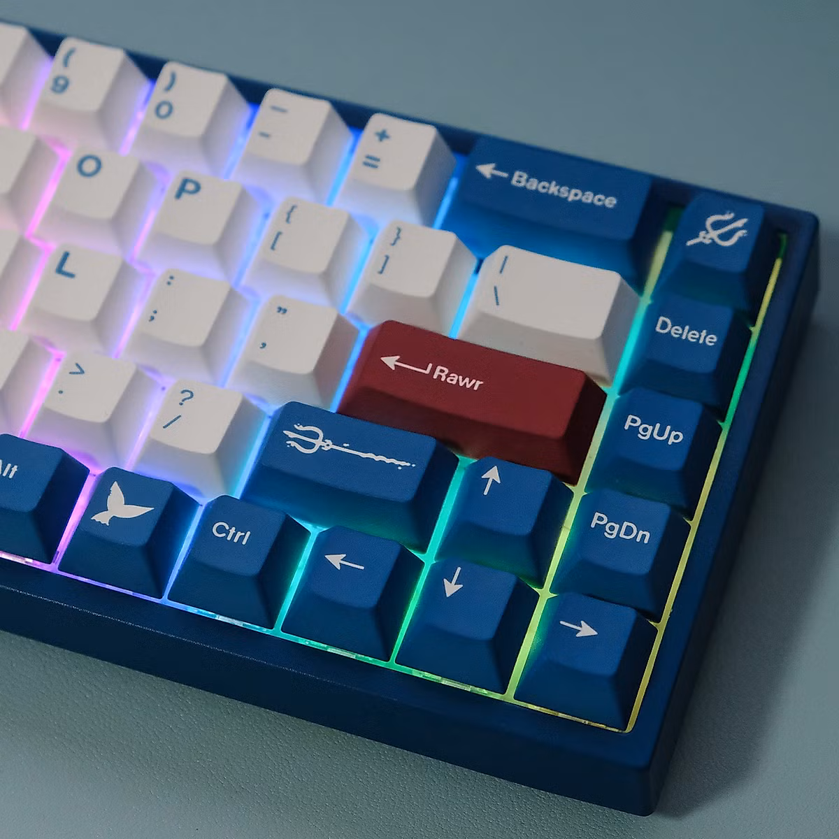 TOkey PBT keycap Cherry Profile 141 Keys Dye Sublimation ANSI Layout Keycap for Mechanical Gaming Keyboard Gateron Kailh Cherry MX Switches (Wailing)