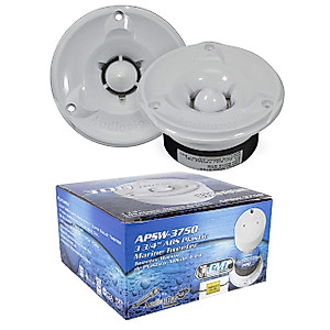 2X Audio Pipe Marine Grade Waterproof Tweeter 600 Watts APSW-3750, White