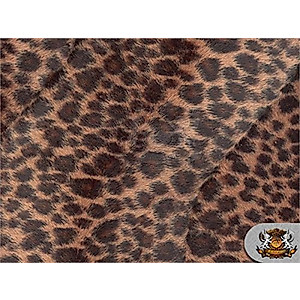 Velboa Faux Fur Fabric Baby Cheetah Chocolate / 60" Wide/Sold by The Yard