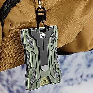 furid Metal Wallet for Men Slim: Tactical Wallet - Minimalist Wallet Rfid Card Holder - Money Clip Wallet for Men Thin