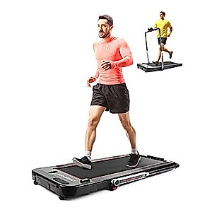 LSRZSPORT Under Desk Treadmill, 2 in 1 Folding Treadmills for Home Portable Compact 2.5HP Walking Pad Treadmill Under Desk Running Machine with Remote Control Speaker,Easy to Fold